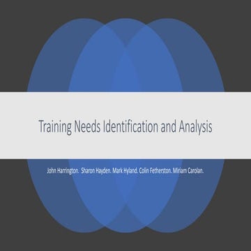 Training needs identification and analysis | PPTX