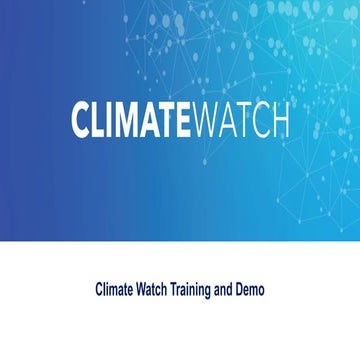Training on Climate Data Tools with Climate Watch: Country Profiles | PPTX