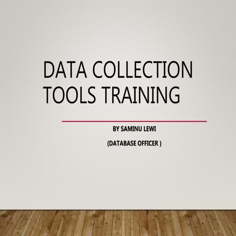 Training on data collection 2 | PPTX