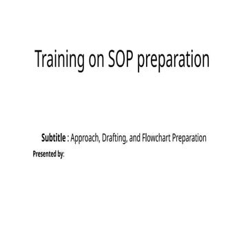 Training on SOP preparation to understand sop | PPTX