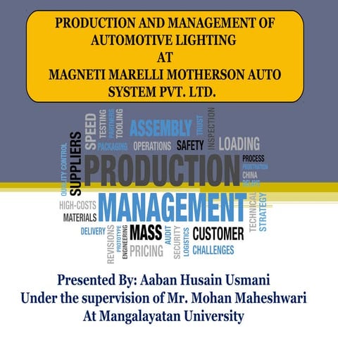 Production Management | PPT