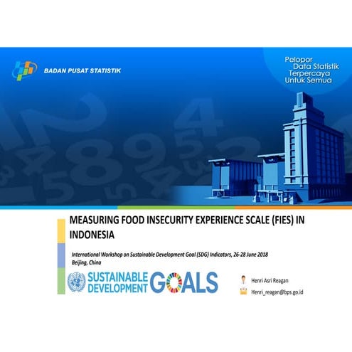 TRAINING PRESENTATION ON MEASURING THE FOOD INSECURITY EXPERIENCE SCALE ...