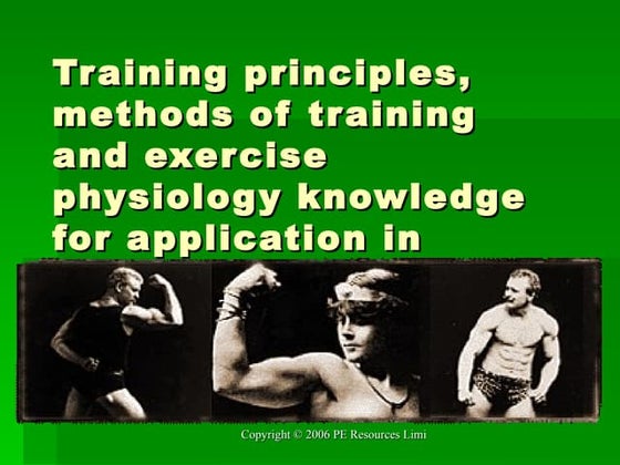 Fitness Training Principles | PPT
