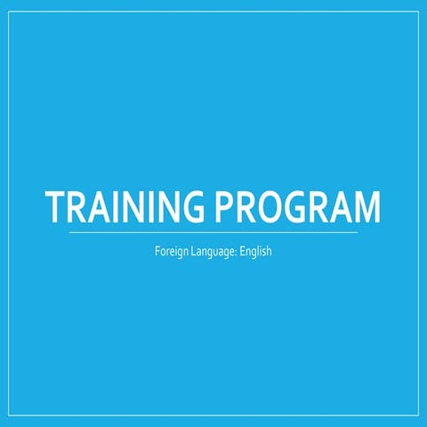 Training program (level A1) tense, prepositions, etc | PPTX