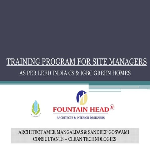 TRAINING PROGRAM FOR SITE MANAGERS.ppt