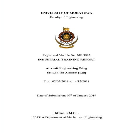 Industrial Training Report | PDF