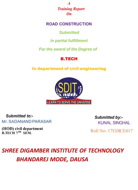 Road construction ppt | PPT