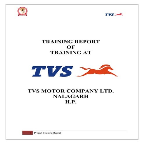 Training report lakshay tvs 2015 | DOC