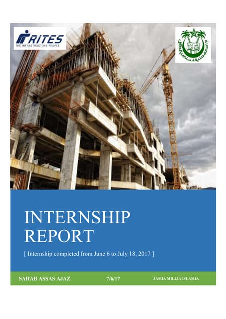 Civil enginerring internship report | PDF