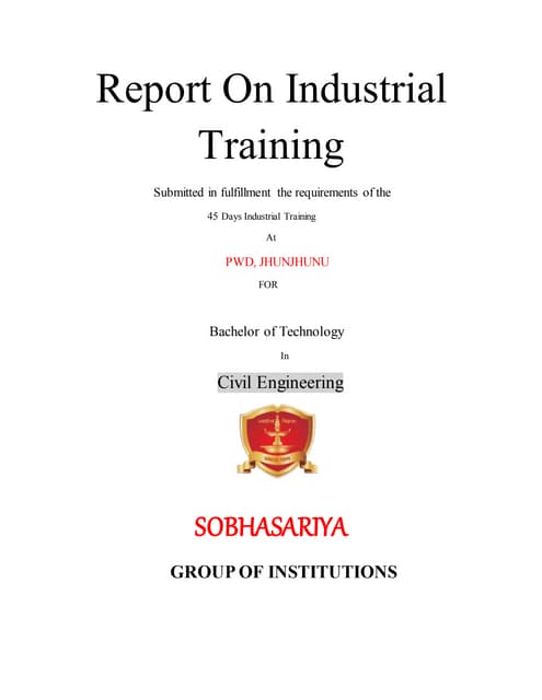 PROJECT REPORT ON ROAD CONSTRUCTION | PDF | Civil Engineering Industry ...