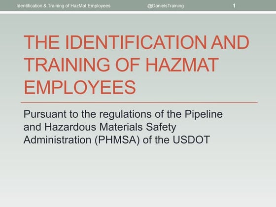 Hazmat training | PPT