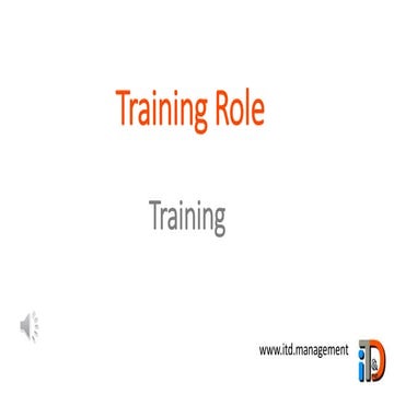 Training Role | PPT