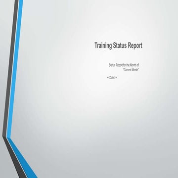 Training status report template | PPTX