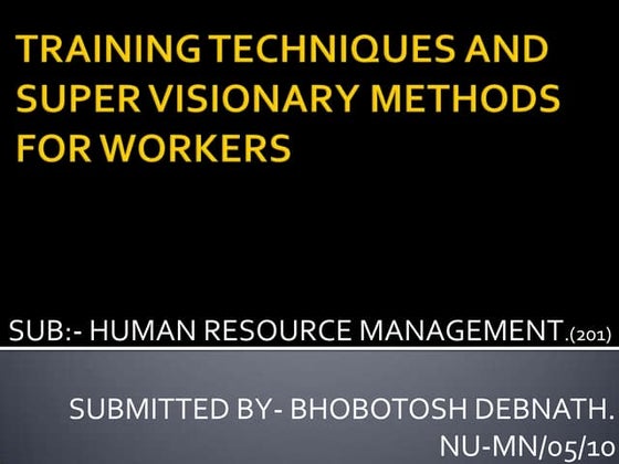 demonstration Training methods | PPTX