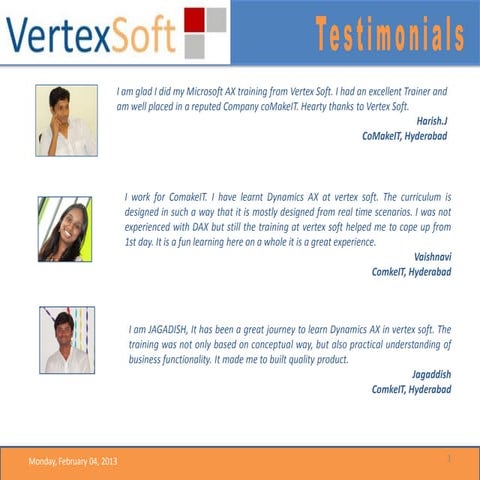Training testimonials | PDF | Education