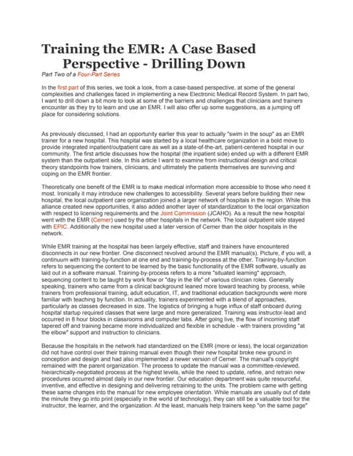 EMR Executive Summary | PDF