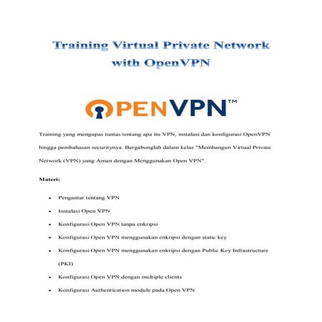 Training Virtual Private Network | PDF