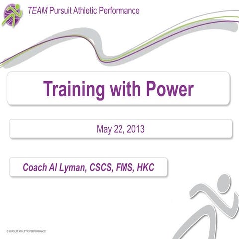 Training with Power | PPT