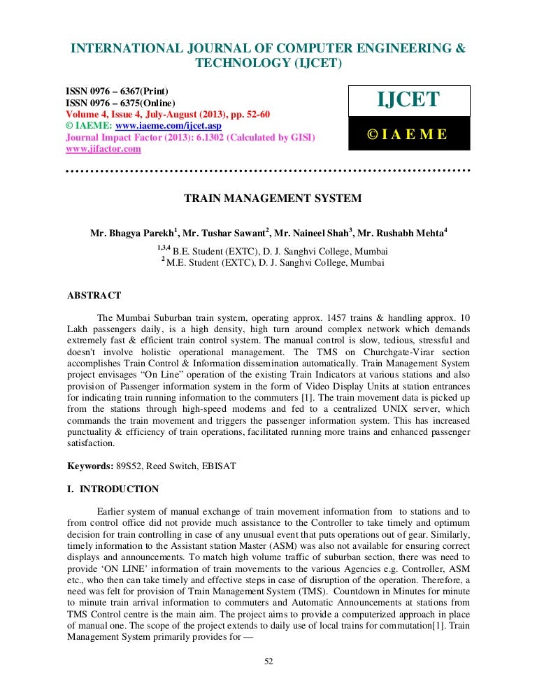 Train management system