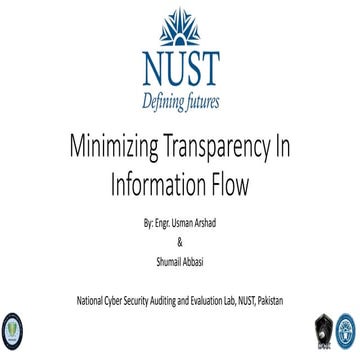 Minimizing Information Transparency | PPT