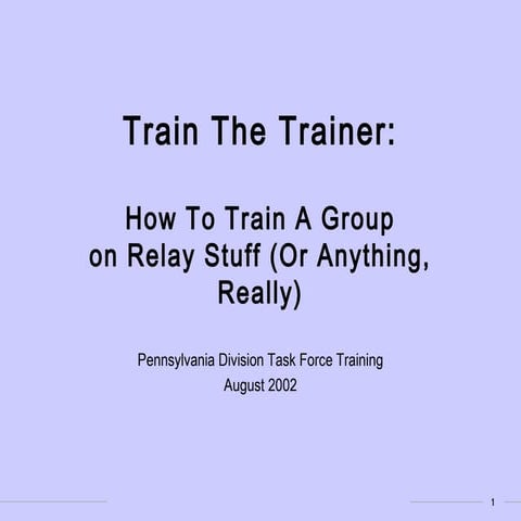 Train the trainer | PPT
