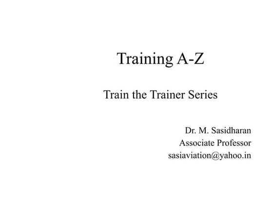 Train The Trainer Power Point Presentation | PPT | Education