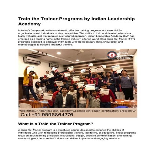 Train the Trainer Programs by Indian Leadership Academy.pdf