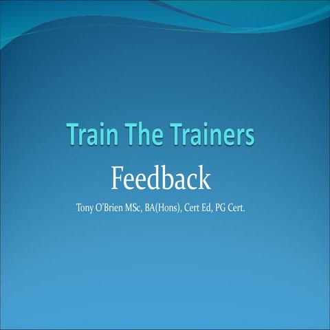 Train the trainers | PPT