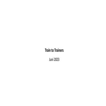 Train To Trainer [TTT] Material for New Trainer | PPTX