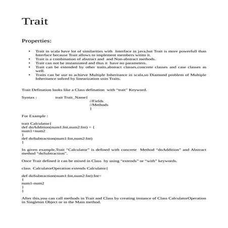 Trait blog | PDF