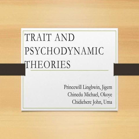 Psychology of Personality | PPTX