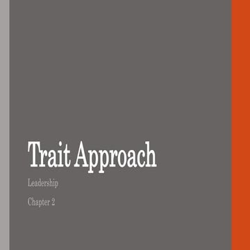 Trait approach | PPTX