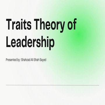 Trait theory of leadership presentation.pptx