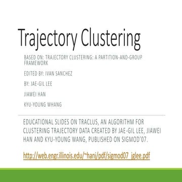 Trajectory Clustering Traclus Algorithm Pdf Computing