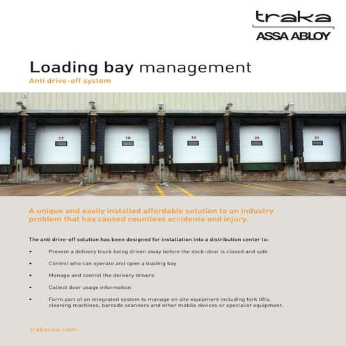 Traka loading bay management flyer | PDF