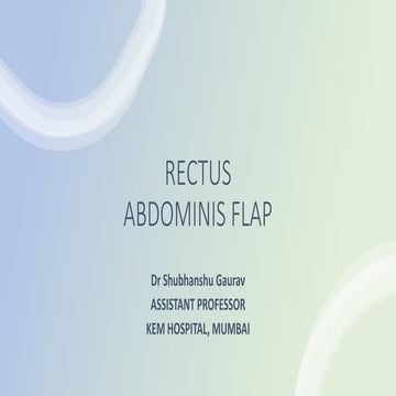 V-Y Advancement flap - for Fingertip amputations | PPTX