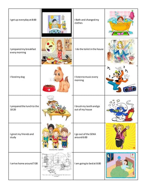 my dialy routine | DOCX