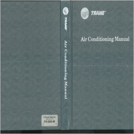 Trane airconditioning manual | PDF