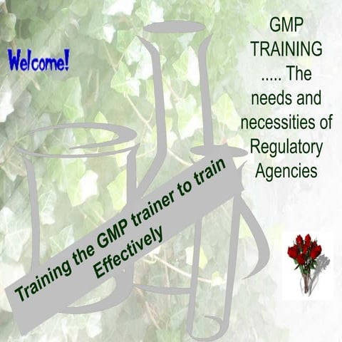 BASIC GMP TRAINING ; WHO MODULE | PPT