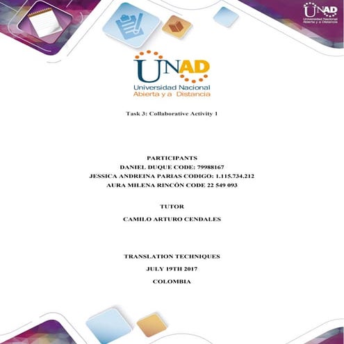 Collaborative activity task 3 Translation Techniques | PPTX