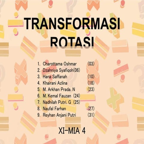 Transformasi rotasi | PPTX