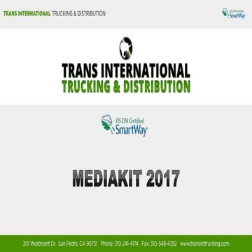 Trans International Trucking Media Kit | PPT