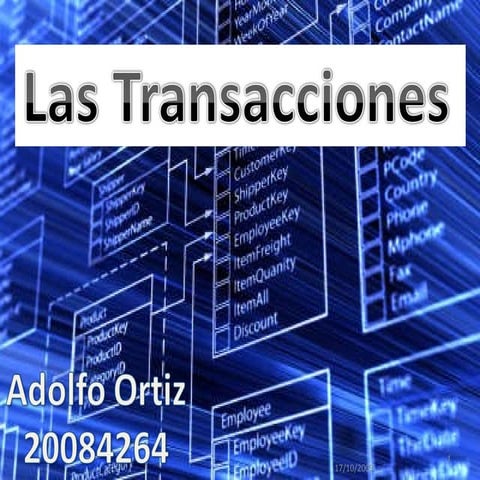 Transacciones de base de datos en ORACLE | PPT