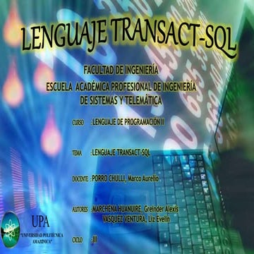 Lenguaje Transact Sql Ppt 1317