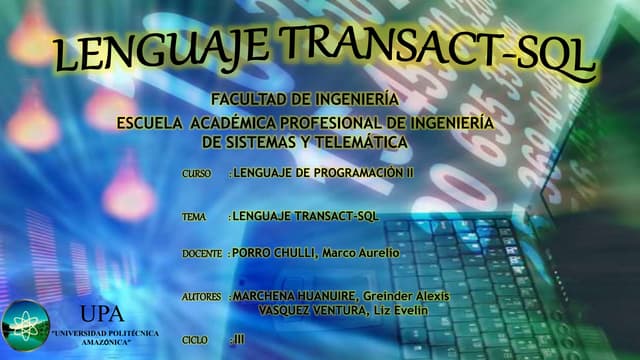 Lenguaje Transact Sql Ppt 1317