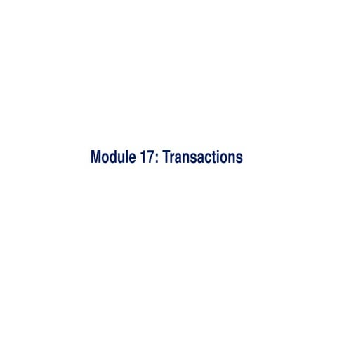 Introduction to Transaction Management in Database | PPTX