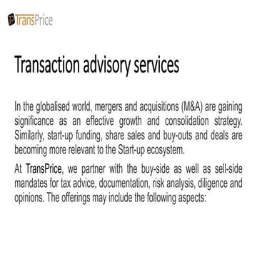 Transaction advisory services | PPTX
