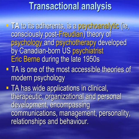 Transactional analysis | PPT