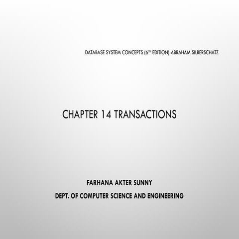 15. Transactions in DBMS | PPT