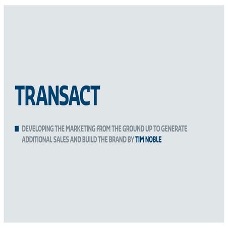 Transact presentation | PDF